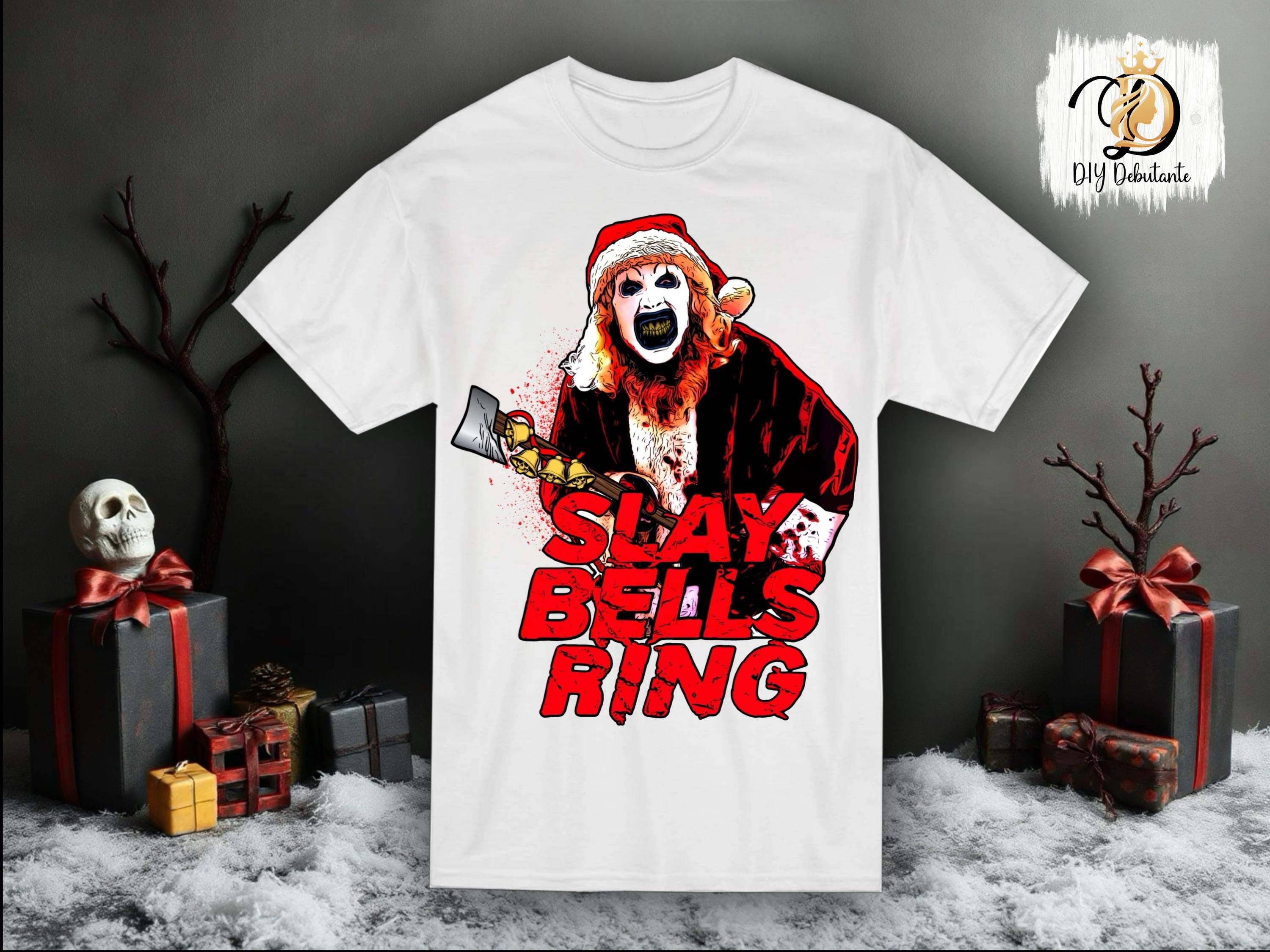 SLAY Bells Ring Horror Christmas Clown Santa Clipart: 6 PNG Variations ...