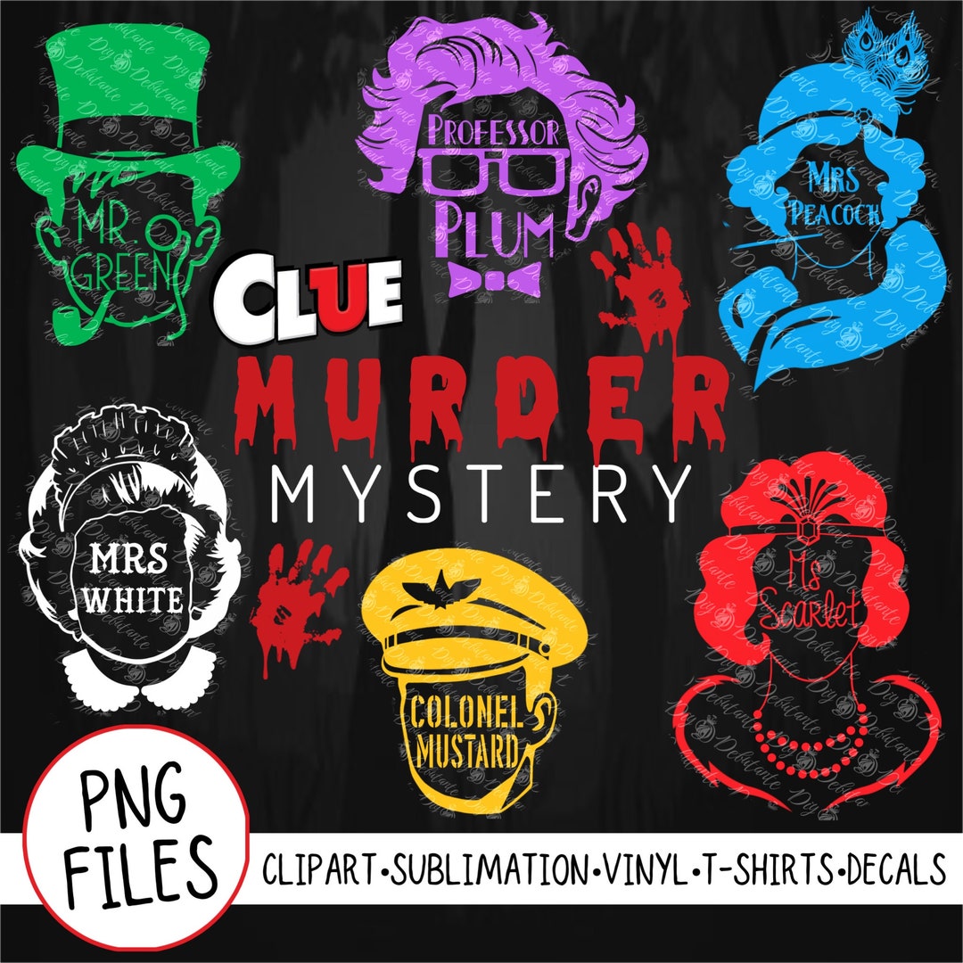 Murder Mystery Game Characters- PNG Files; Perfect for a Group Costume ...