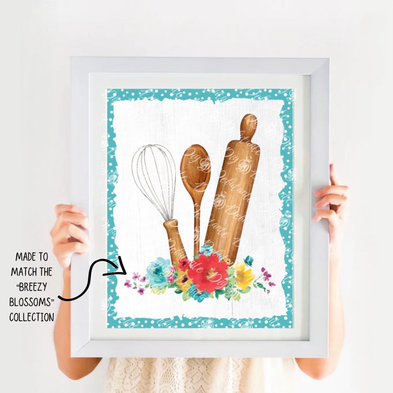 Pioneer Woman Inspired Kitchen Art Prints: Breezy Blossoms Collection ...