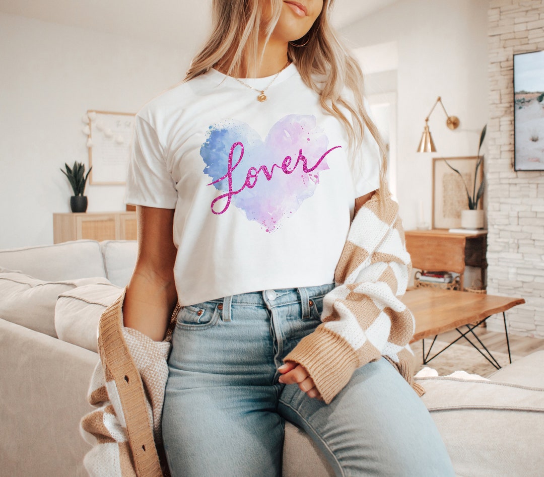 Lover Heart Crop Top, Taylor Fan Crop Top Shirt, Lover Women's Shirt ...