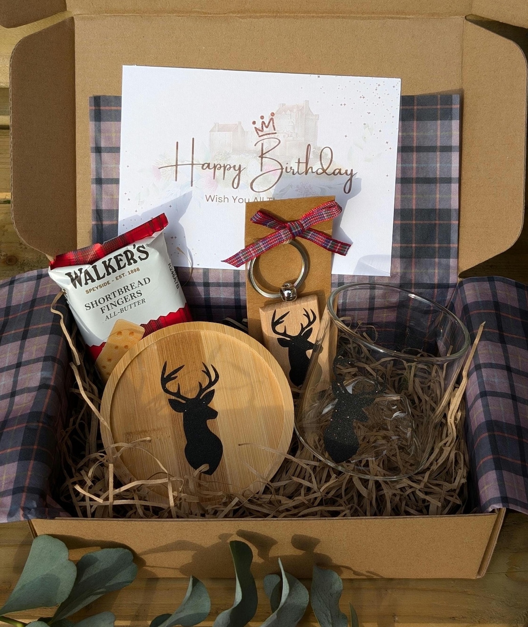 Whisky Gift Box, Scottish Gift Box, Scottish Treats, Happy Birthday ...