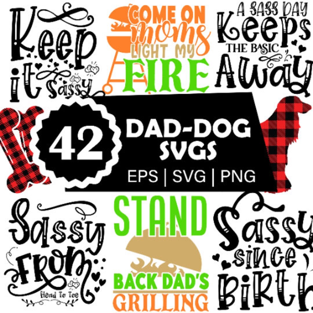 Dog Dad With Names Father's Day Svg Dog Dad Svg File for Cricut Funny ...