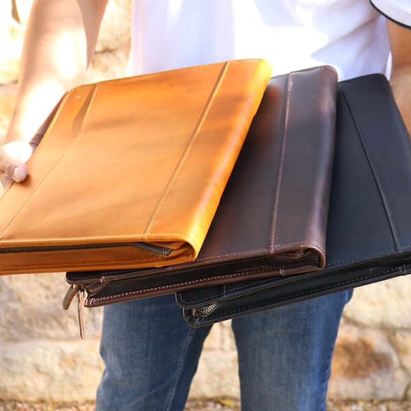 Leather Portfolio - Etsy