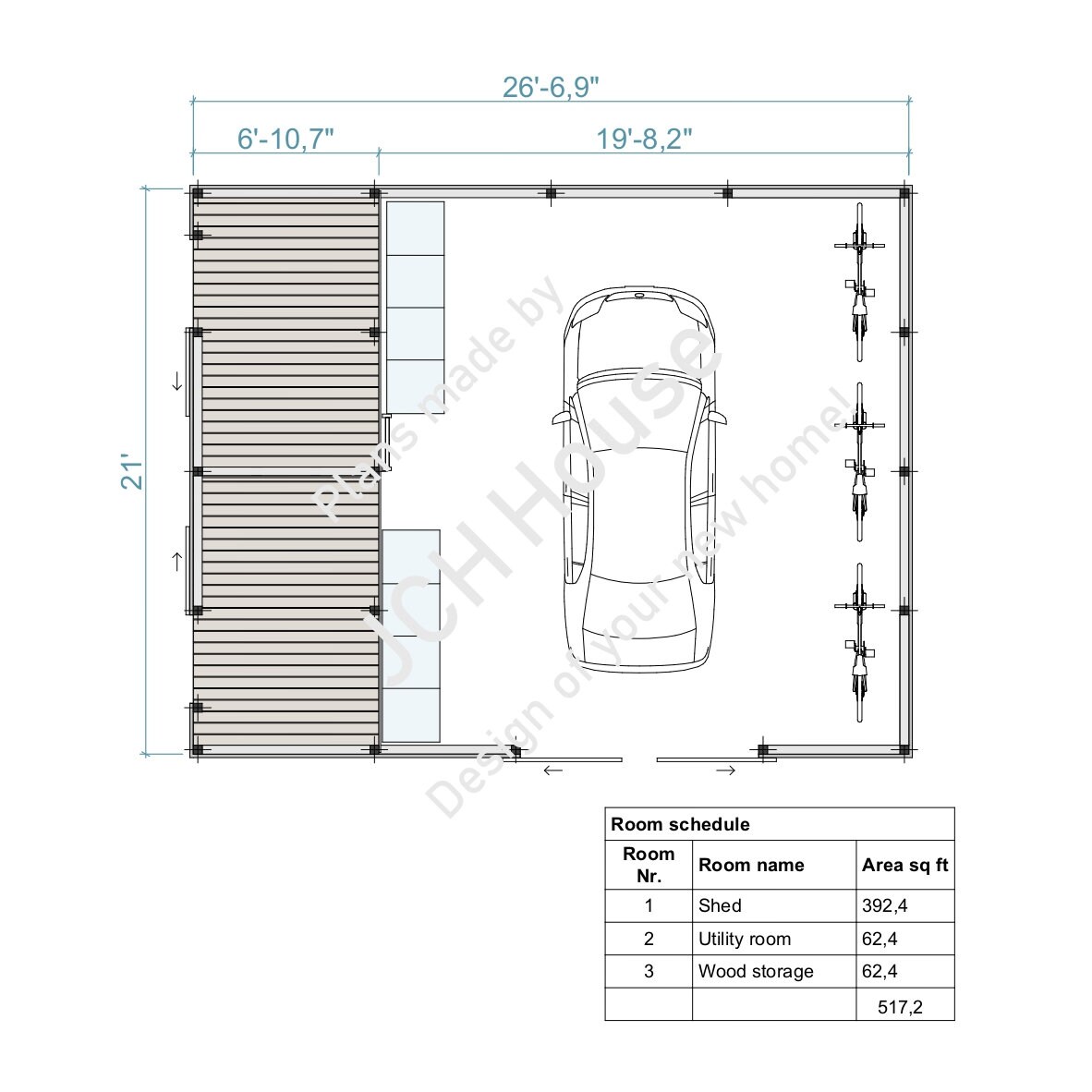 Modern Garage Plan, Shed Drawings Detailed, Storage Garden Farmhouse ...