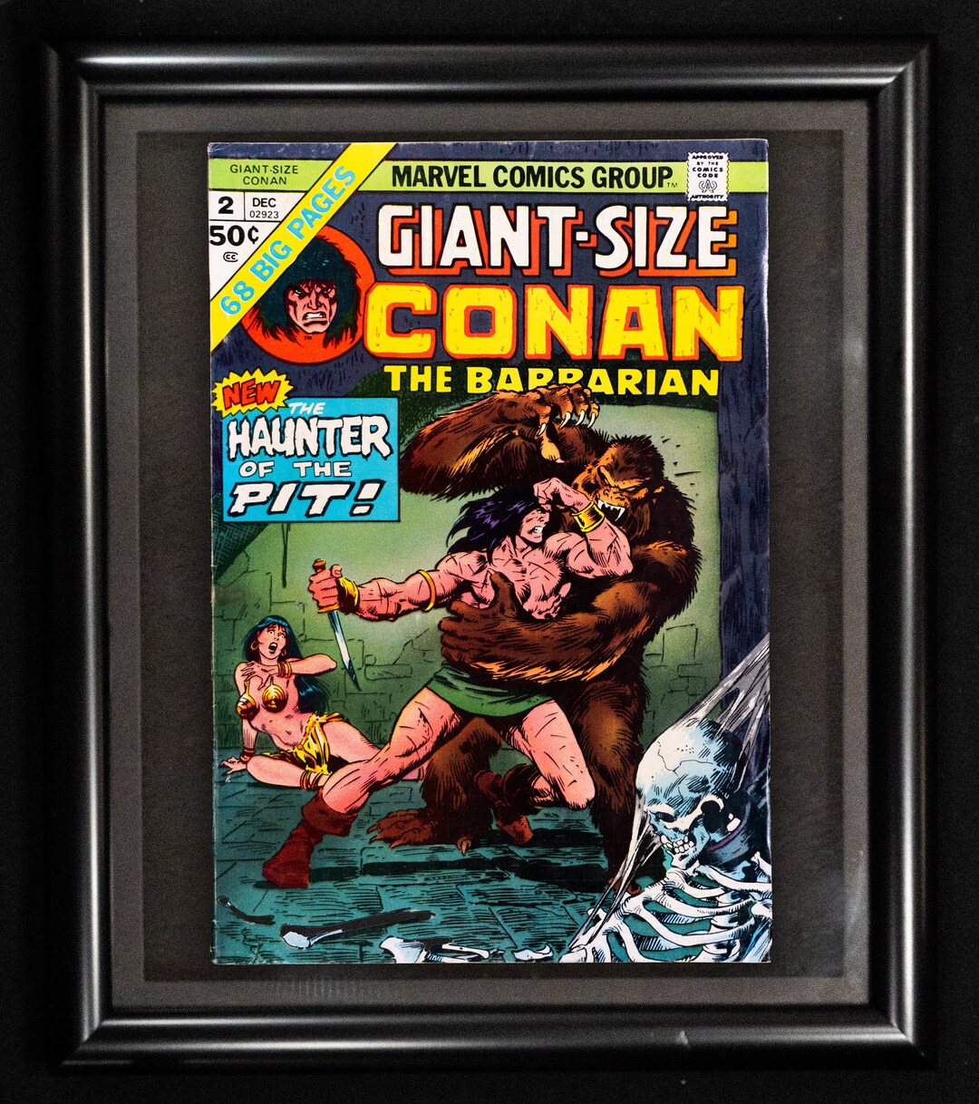 Framed Marvel Comic Art giant-sized Conan the Barbarian 2 - Etsy