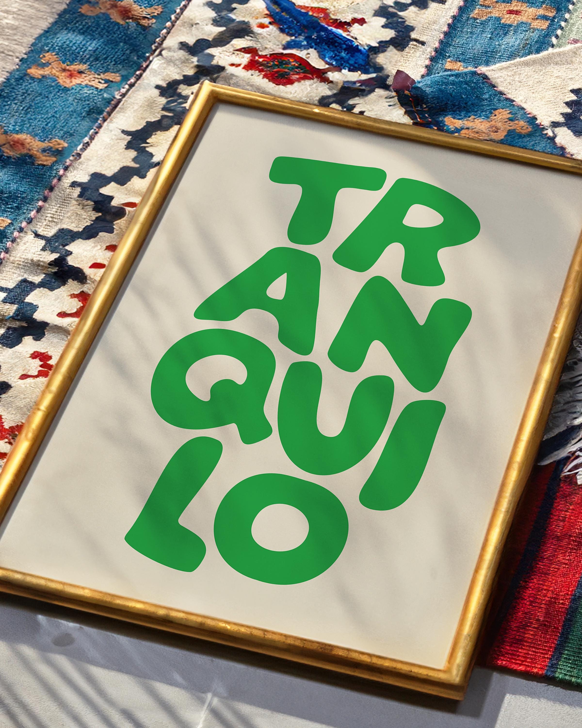 Green Tranquilo Poster Print Calm Inspirational Wall Art Trendy ...