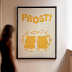 Retro Prost Beer Mug Print: Vintage Bar Decor (digital Download) - Etsy