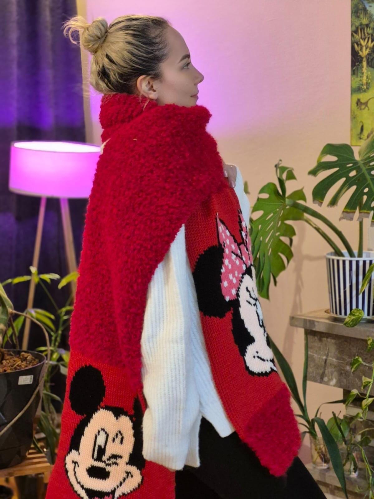 Minnie-mickey Mouse Figured Scarf , Gift for Christmas - Etsy