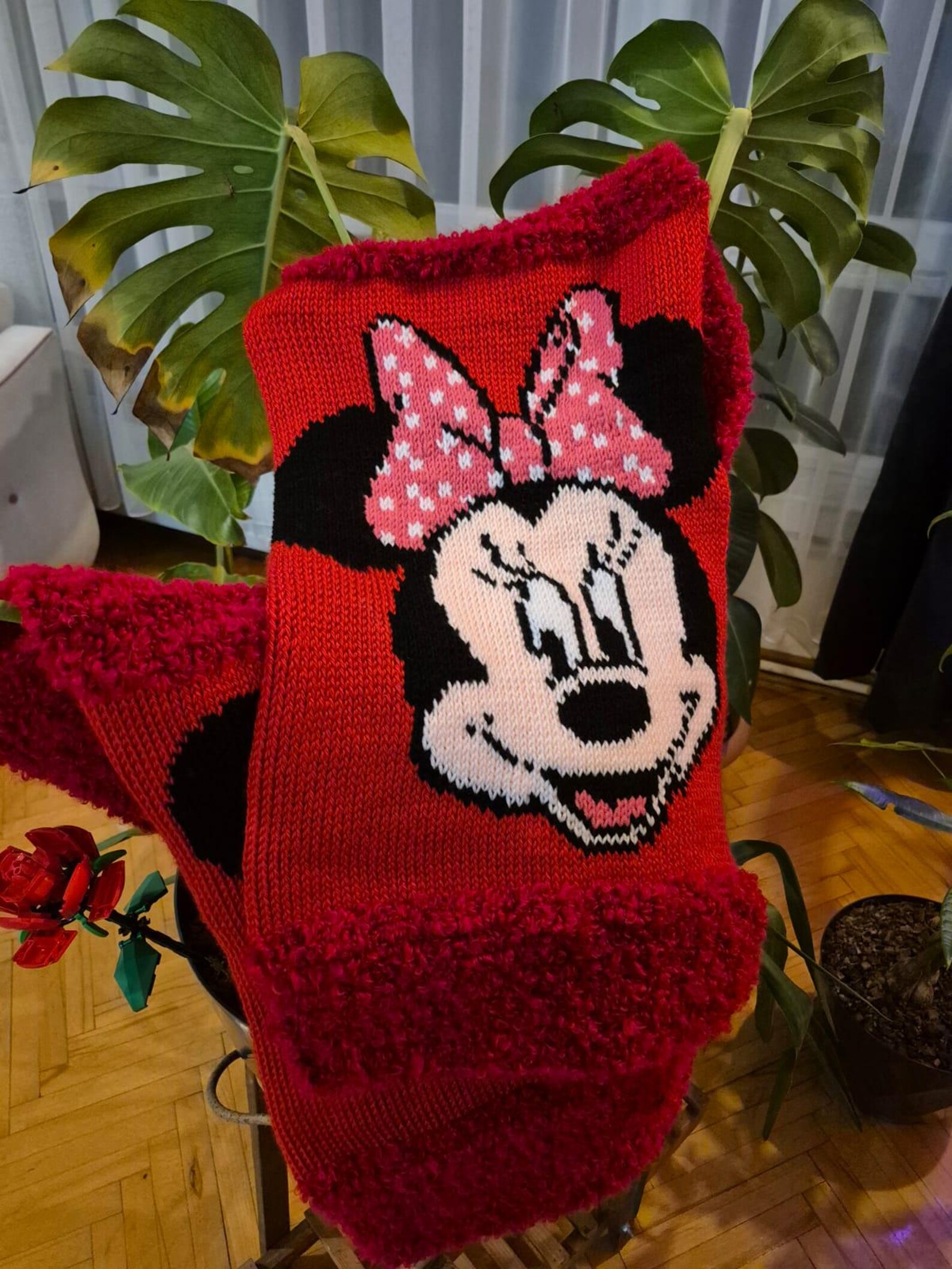 Minnie-mickey Mouse Figured Scarf , Gift for Christmas - Etsy