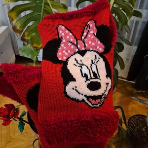 Minnie-mickey Mouse Figured Scarf , Gift for Christmas - Etsy