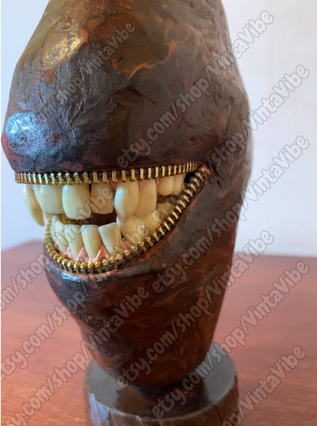 Smiling Stone Sculpture, Pet Rock With Teeth (SCP-617), Quirky Stone ...