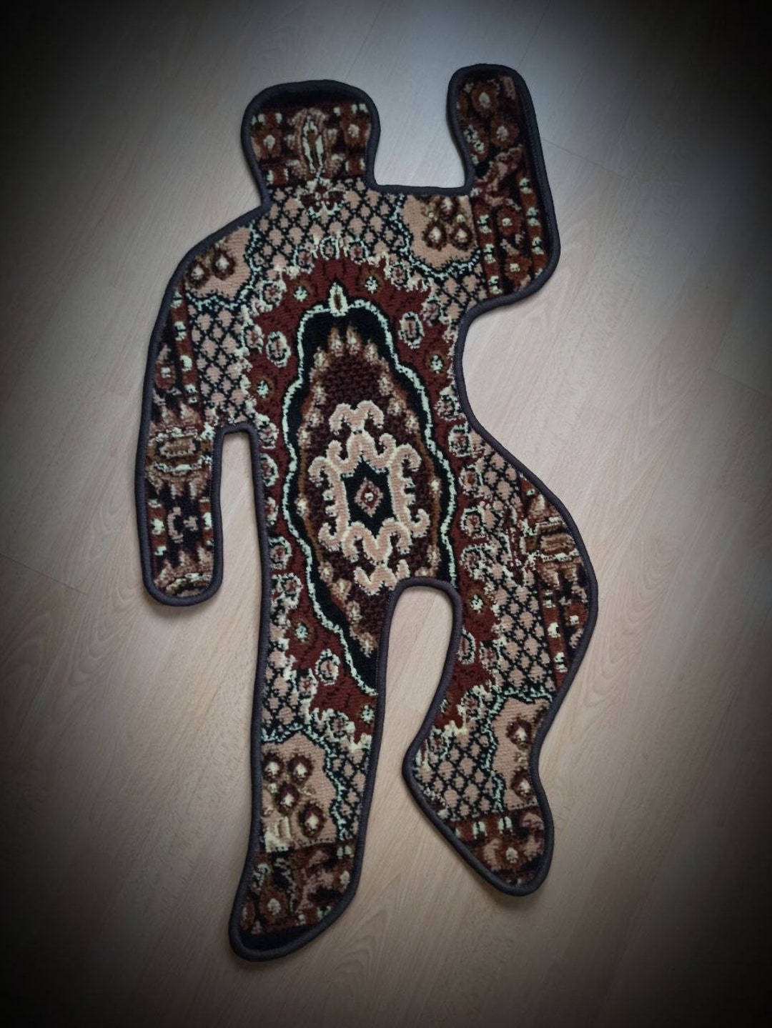 Dead Body Chalk Outline Rug, Unique Rug, Modern Art, Crime Scene Rug ...