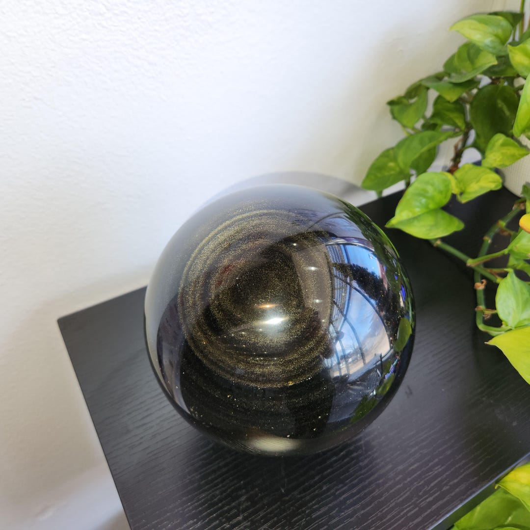 Black Obsidian Sphere - Etsy
