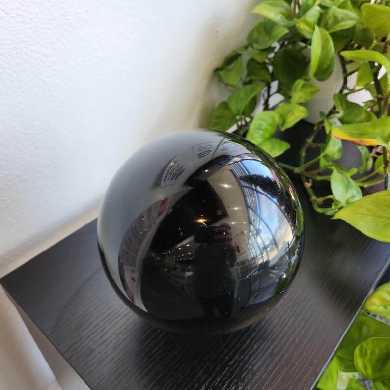Black Obsidian Sphere - Etsy
