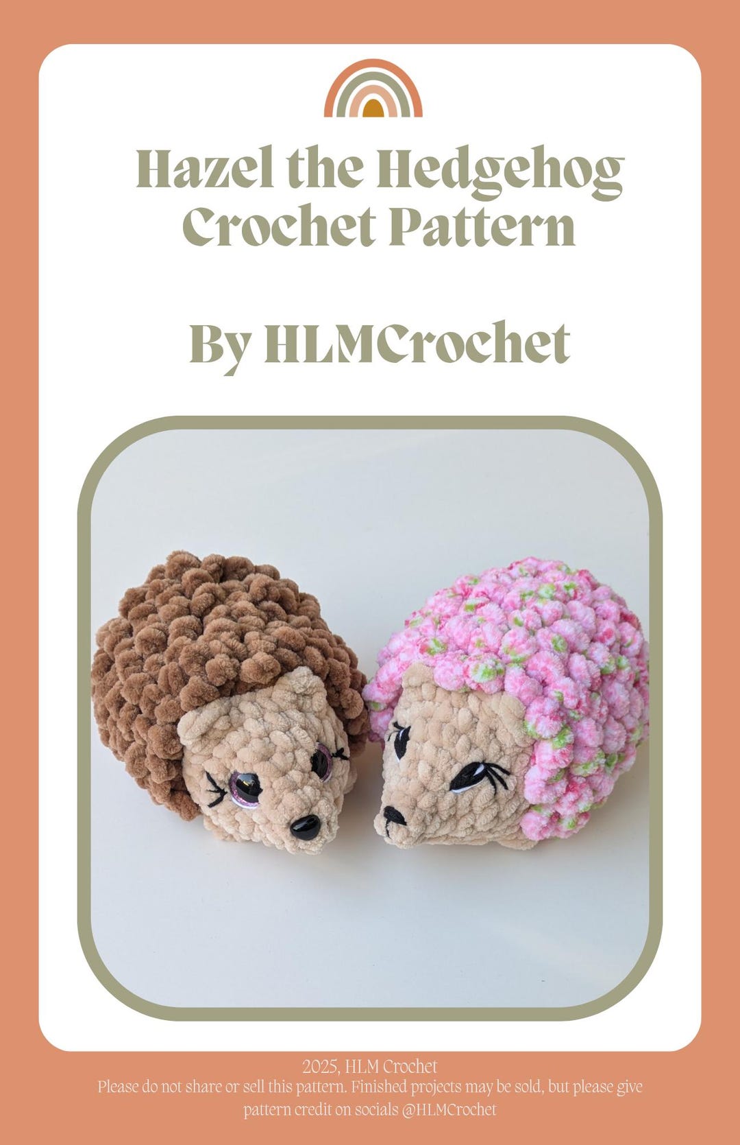Hazel the Hedgehog Crochet Pattern - Etsy
