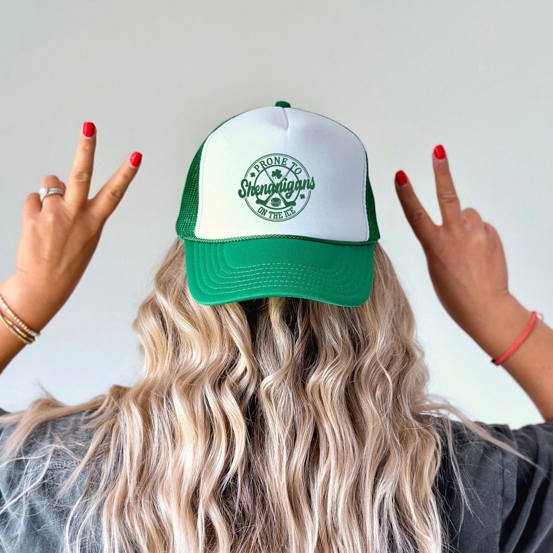 Prone to Shenanigans Hockey Hat: St Patricks Day Trucker Cap - Etsy