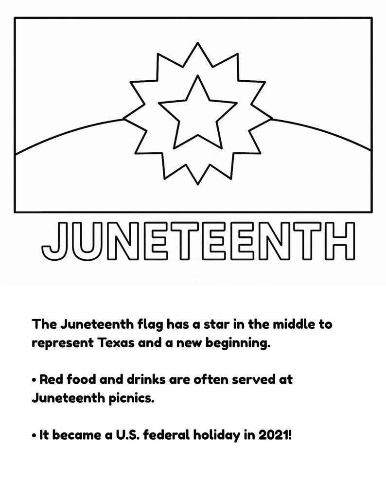 Juneteenth Activity Kit for Kids | Printable Coloring Pages, and Games ...