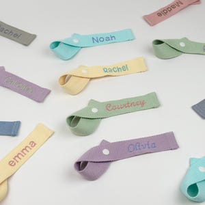 Personalized Name Tag - Name Embroidery Tag - Sports Bag Tag - School ...
