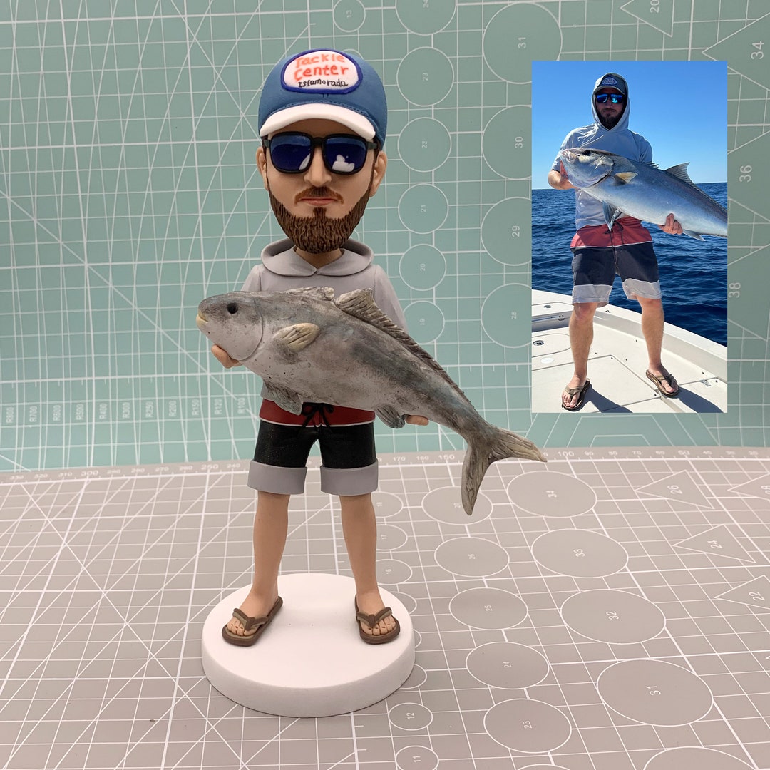 Custom Fisherman Bobbleheads,personalised Fishing Expert Bobblehead ...
