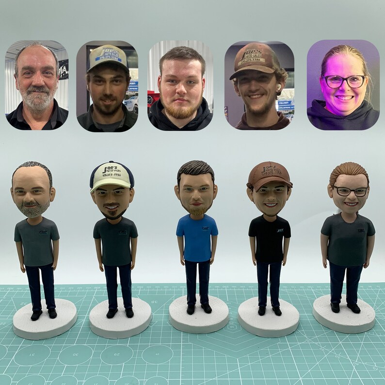 Personalized Bobbleheads,custom Team Member Bobbleheads,gifts for Best ...