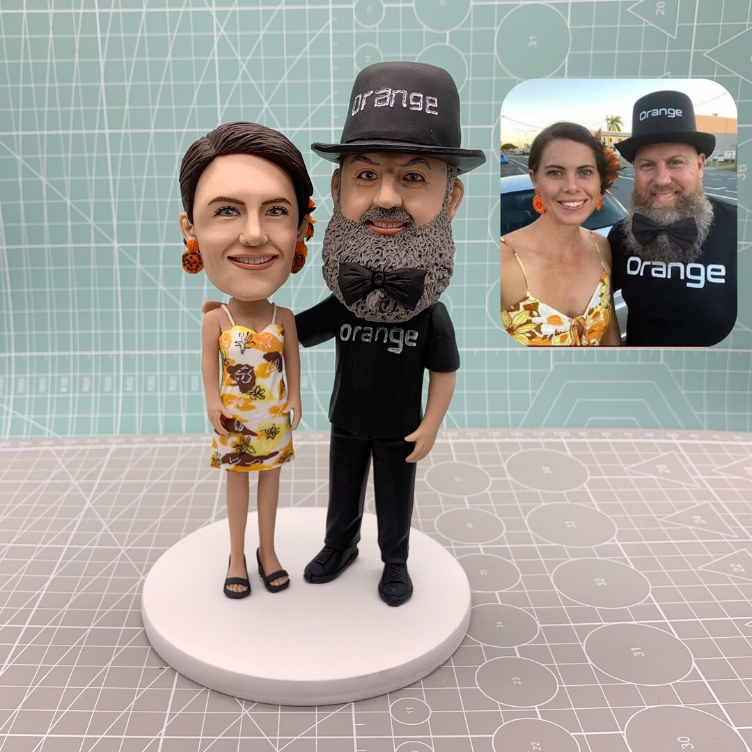 Custom Bobbleheads,personalized Wedding Cake Hat Bobbleheads,wedding ...