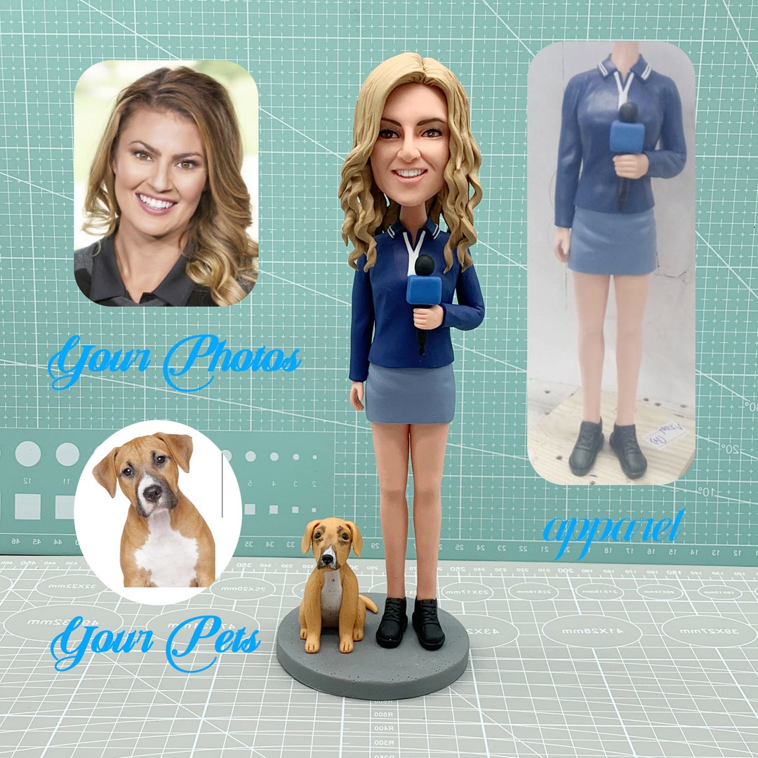 Custom Lady Bobbleheads, Personalised Hostess Bobbleheads, Show Host ...