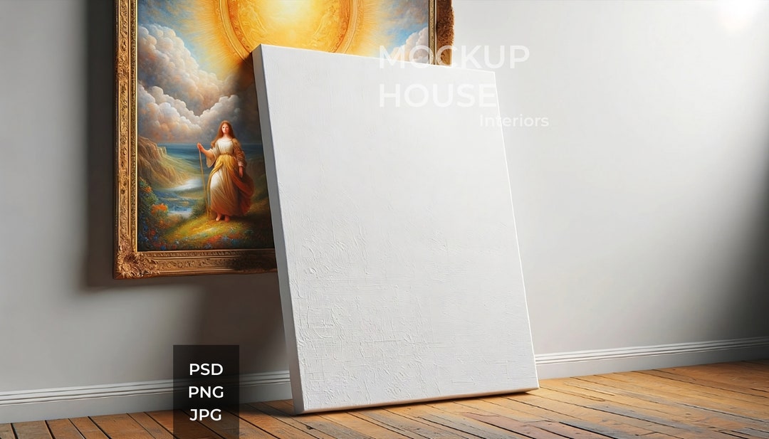 Very Large Blank Canvas Interior Mockup, Modern House, PSD, Print ...