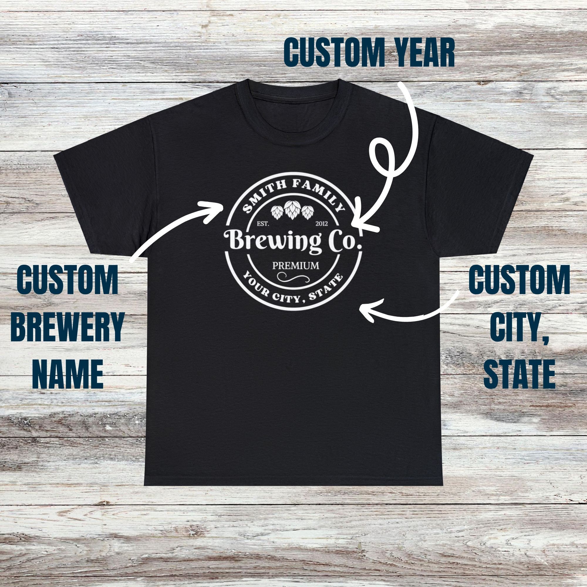 Personalized Brewery Shirt, Custom Drinking Apparel, Beer Enthusiast ...