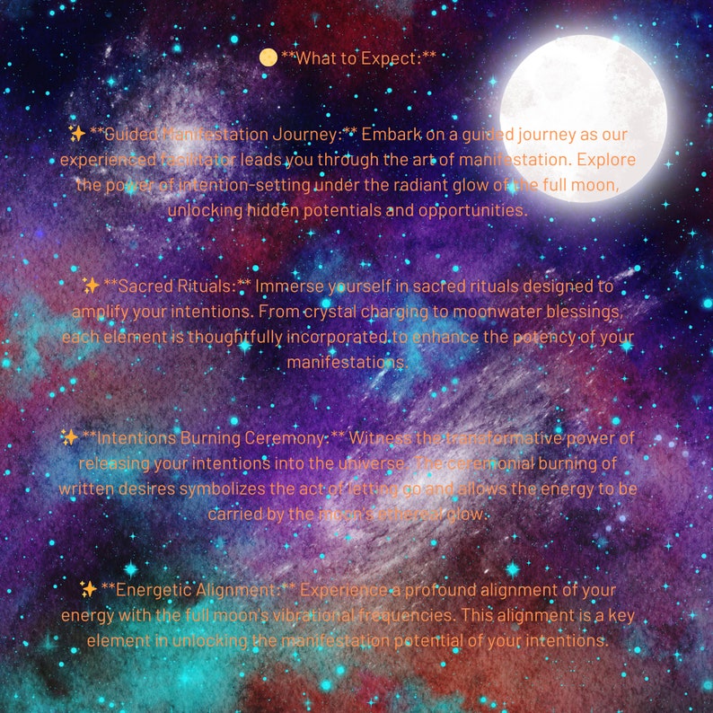 Full Moon Ritual manifestations and Intentions Ignite Your Desires ...
