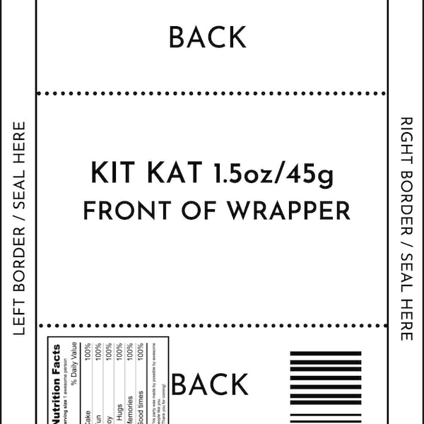 Kit Kat Wrapper - Etsy