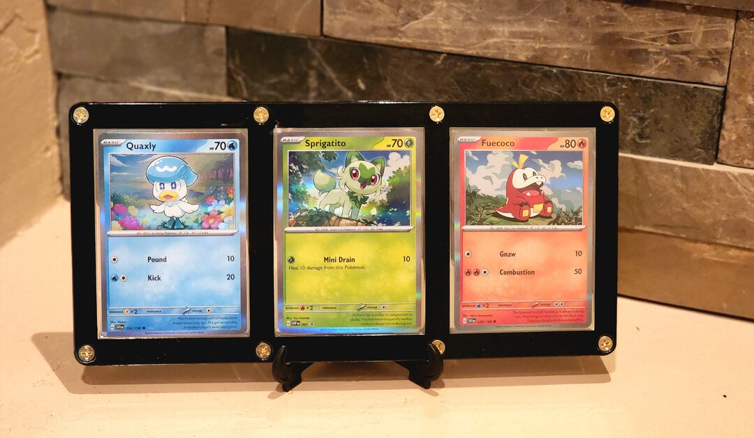 3 Card Pokémon Display Set - Etsy