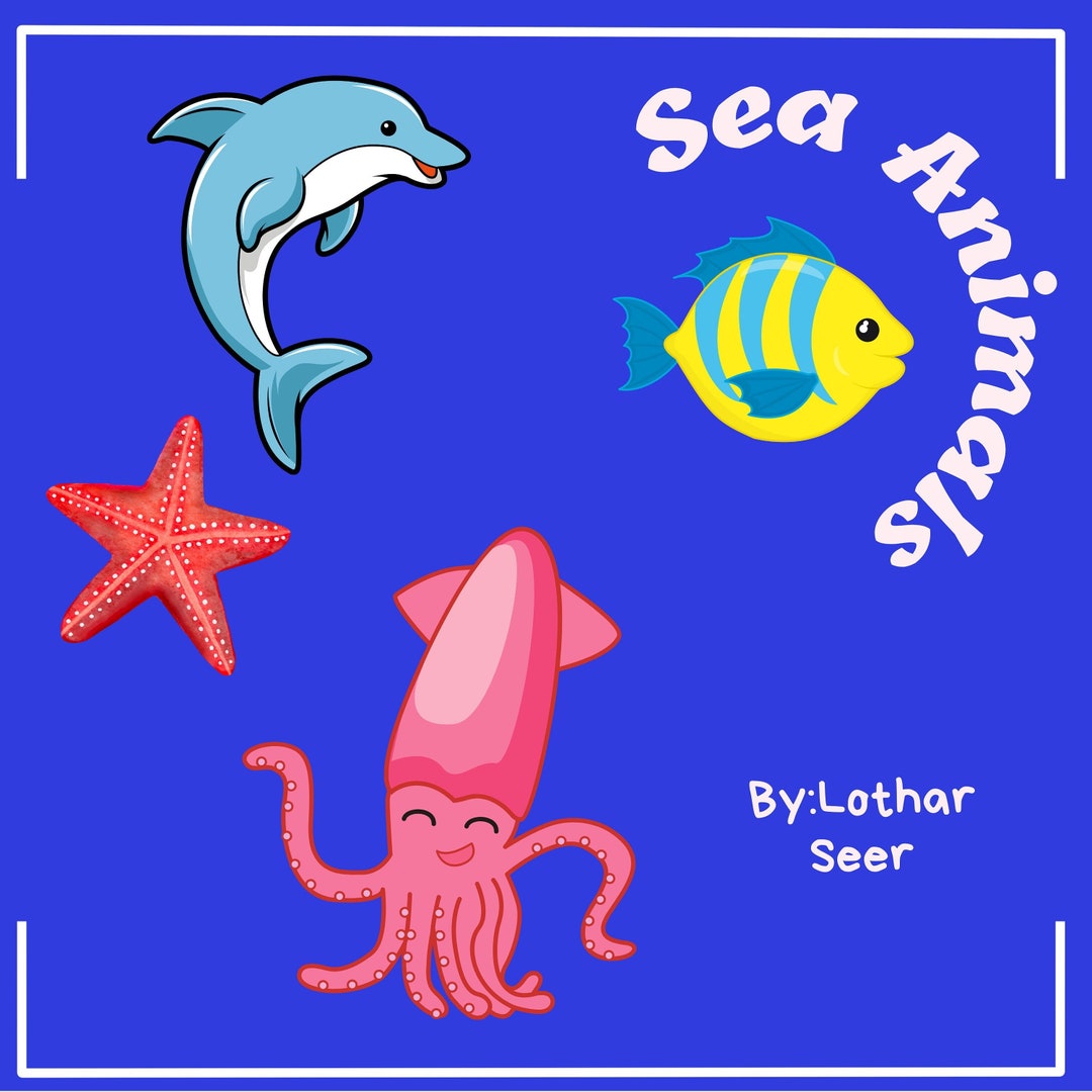 Marine Animals PDF Book - 24 Pages Ocean Fun, Animal Coloring Book ...