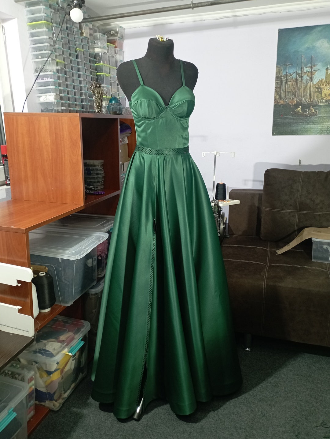 Custom Made Evening Dress Transformer With Corset and Detachable Long ...