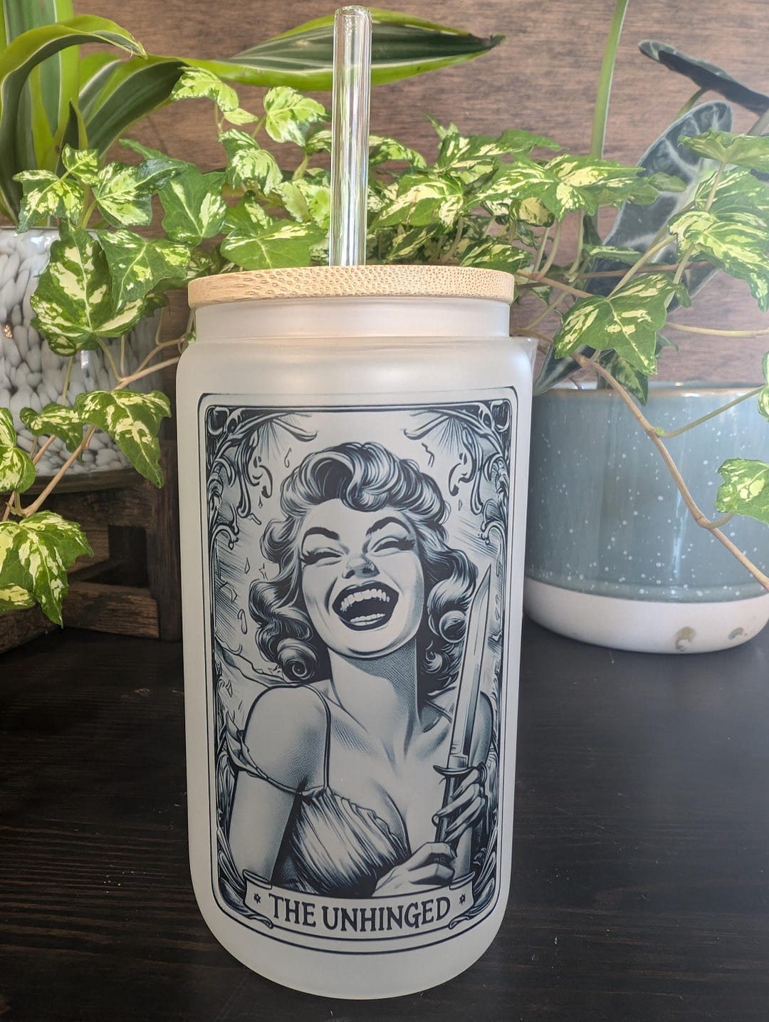 Unhinged - Halloween - Gift for Her - Custom Glass Cup - Etsy