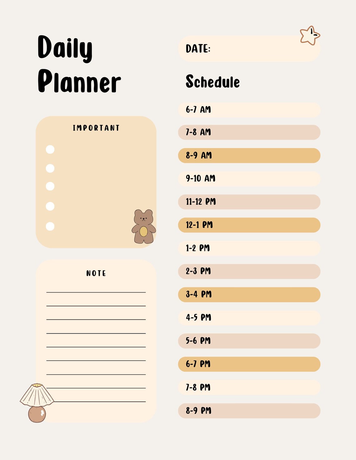 Daily Planner, Daily Routine Planner, Daily Desk Planner, Daily ...