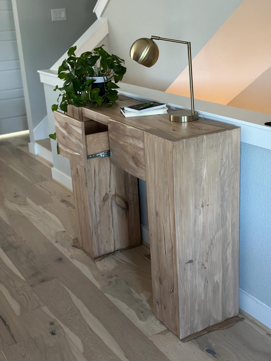 Modern Rustic Console Table With Drawers - Etsy