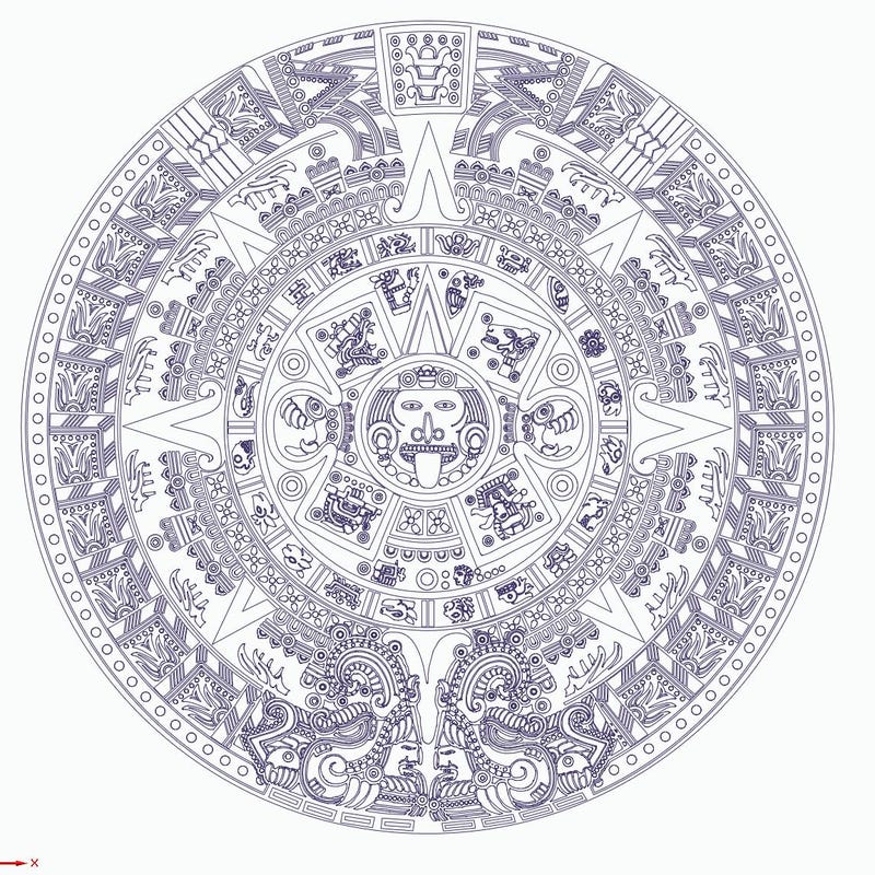 Aztec Calendar Svg - Etsy