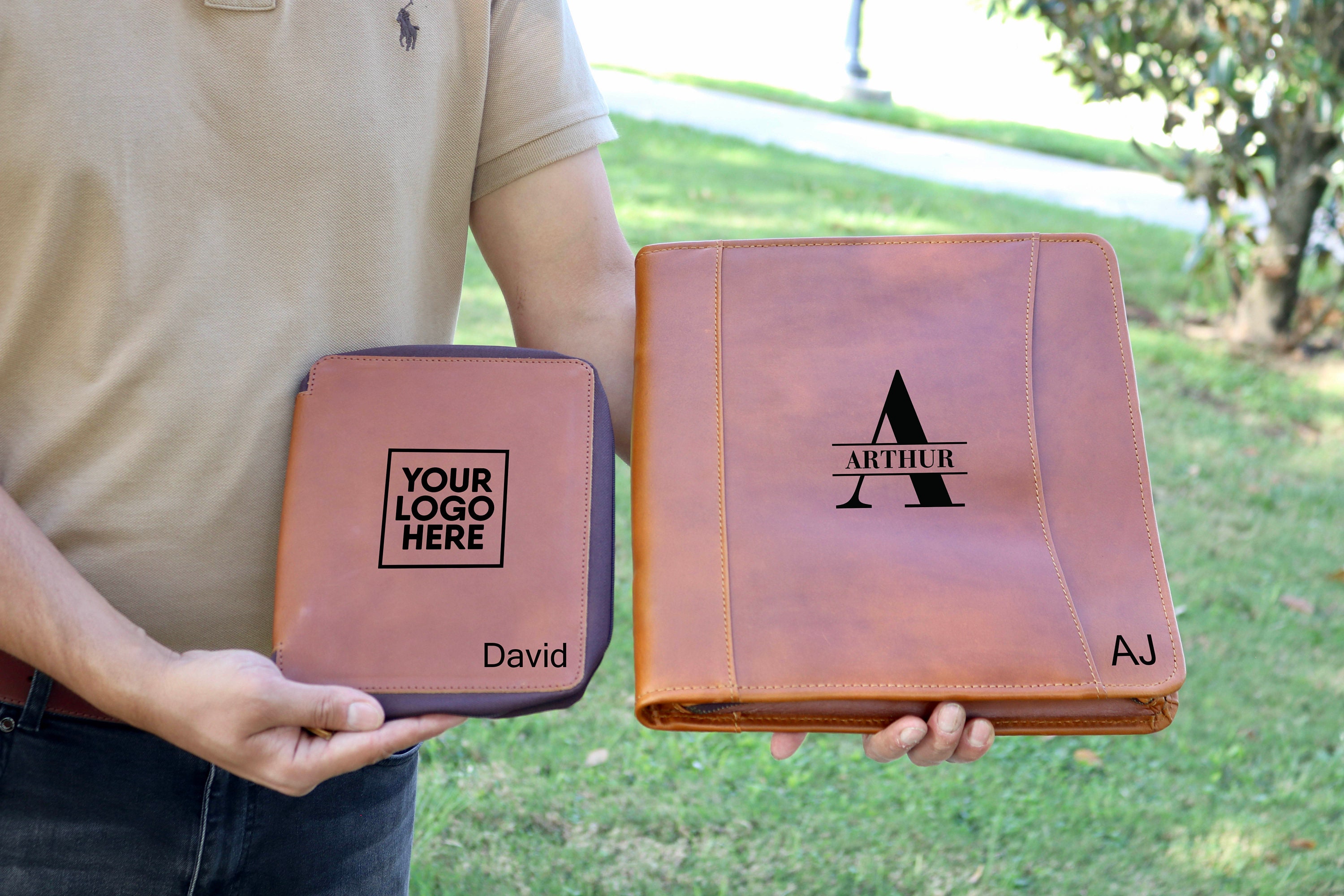 Leather Padfolio Organizer, Personalized Portfolio Leather Padfolio ...