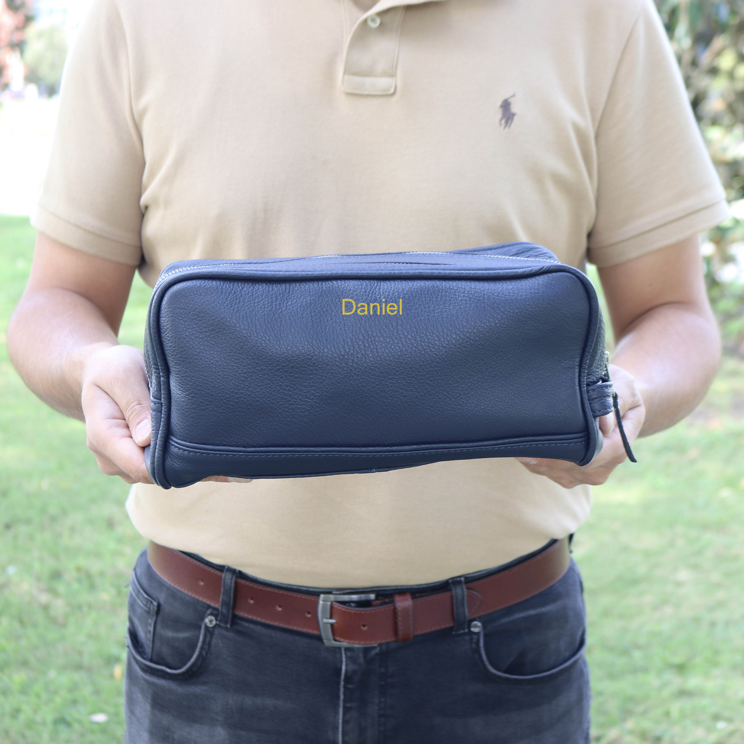 Personalized Gifts Leather Toiletry Bag, Custom Dopp Kit, Travel Case ...