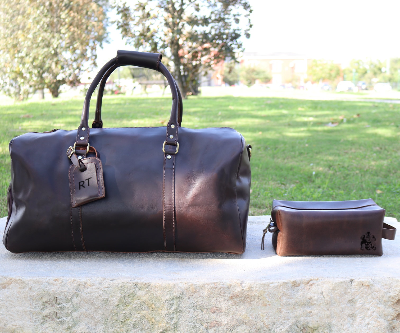 Personalized Duffle Bag Dopp Kit Bag Combo Gift,christmas Gift for Dad ...