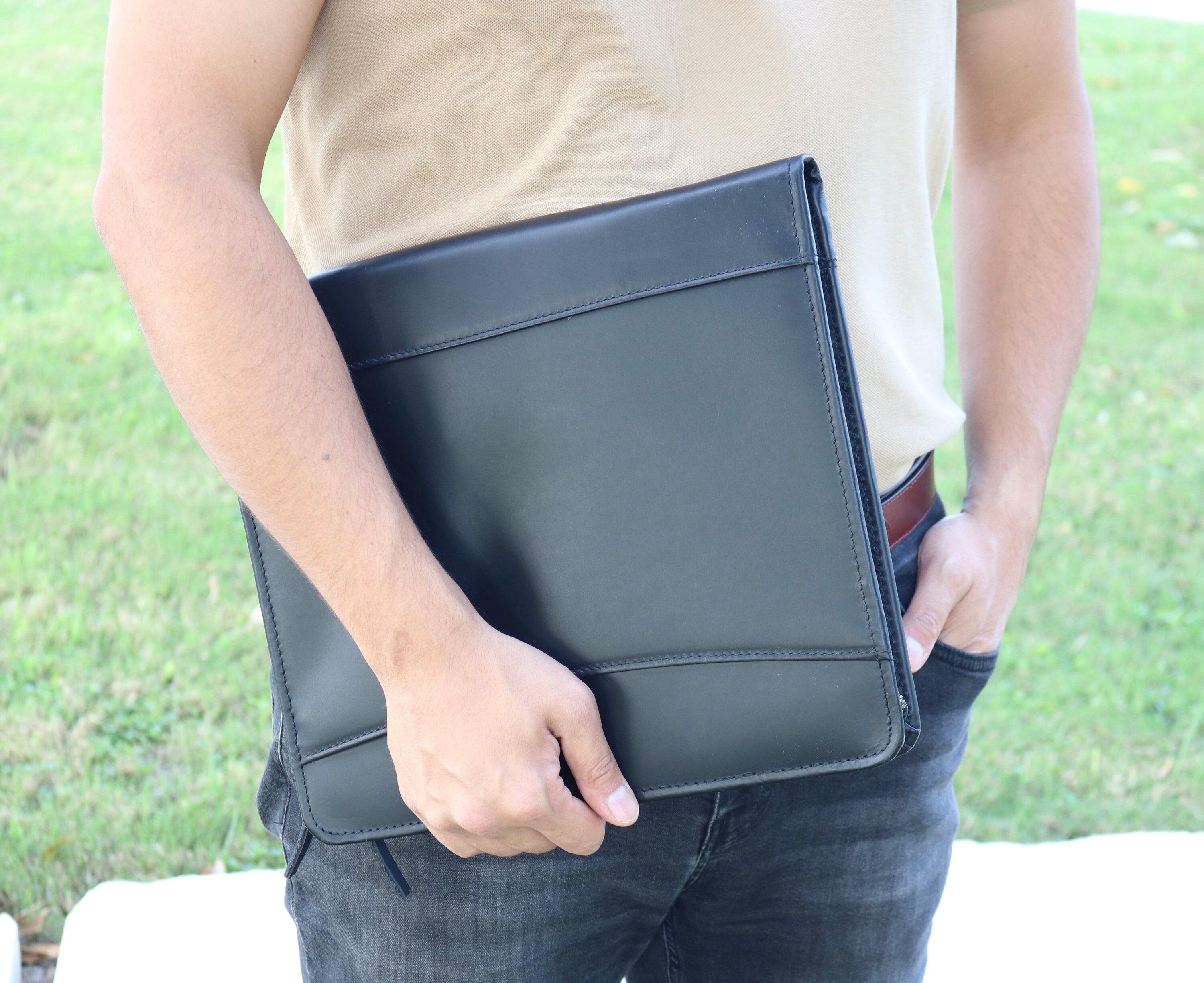 Leather Padfolio Organizer, Personalized Portfolio Leather Padfolio ...