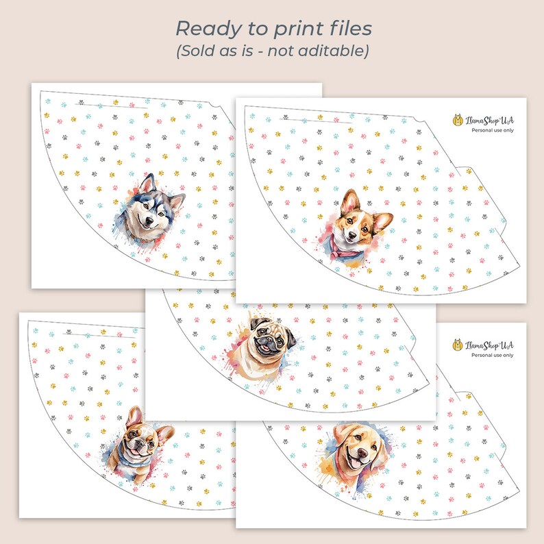 Printable Party Hats Dogs Party Decor Birthday Party Decorations Husky ...