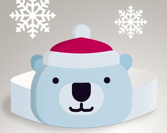 Penguin Paper Crown Party Coloring Paper Hat Printable Kids Craft Cute ...