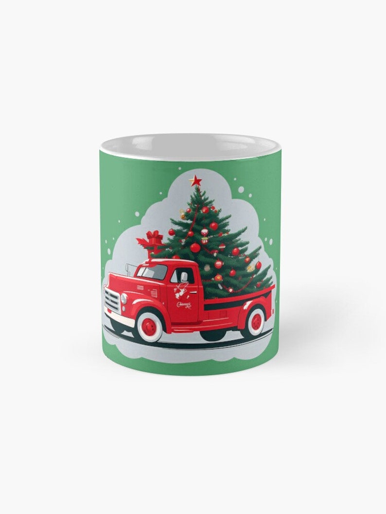 Red Christmas Tree Truck, Sublimation Design, Christmas Car Png, Santa ...