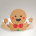 Gingerbread Man Paper Crown Hat Christmas Winter Holiday Party Coloring ...