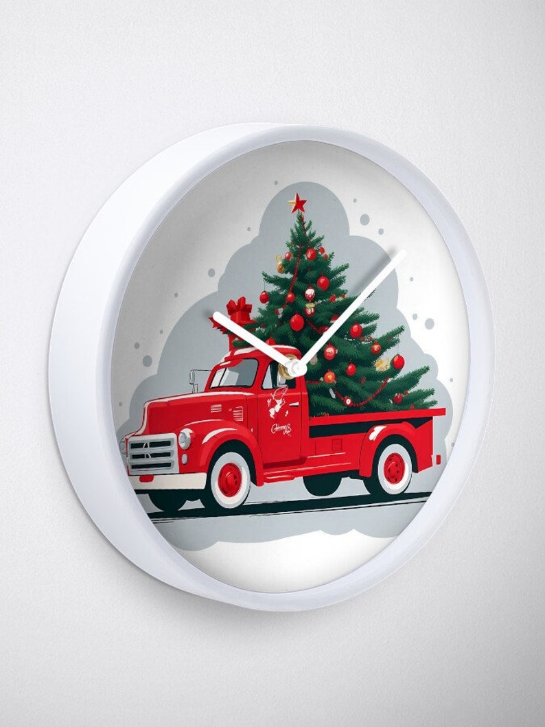 Red Christmas Tree Truck, Sublimation Design, Christmas Car Png, Santa ...