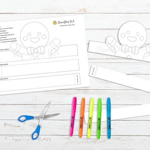 Gingerbread Man Paper Crown Hat Christmas Winter Holiday Party Coloring ...