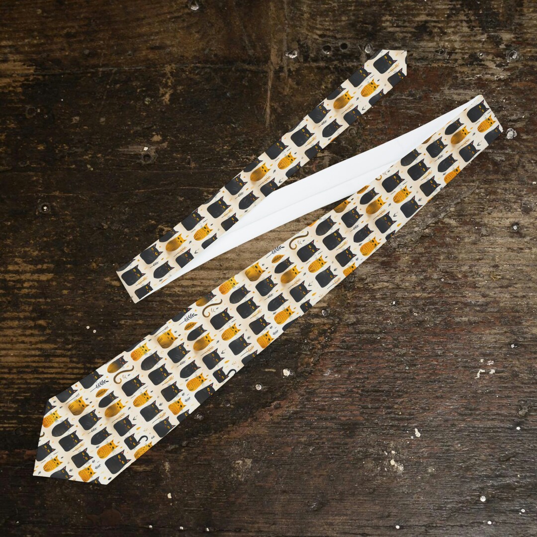 Cats Necktie Perfect Gift for Vet Unique Tie Special Gift Vet Funny Tie ...