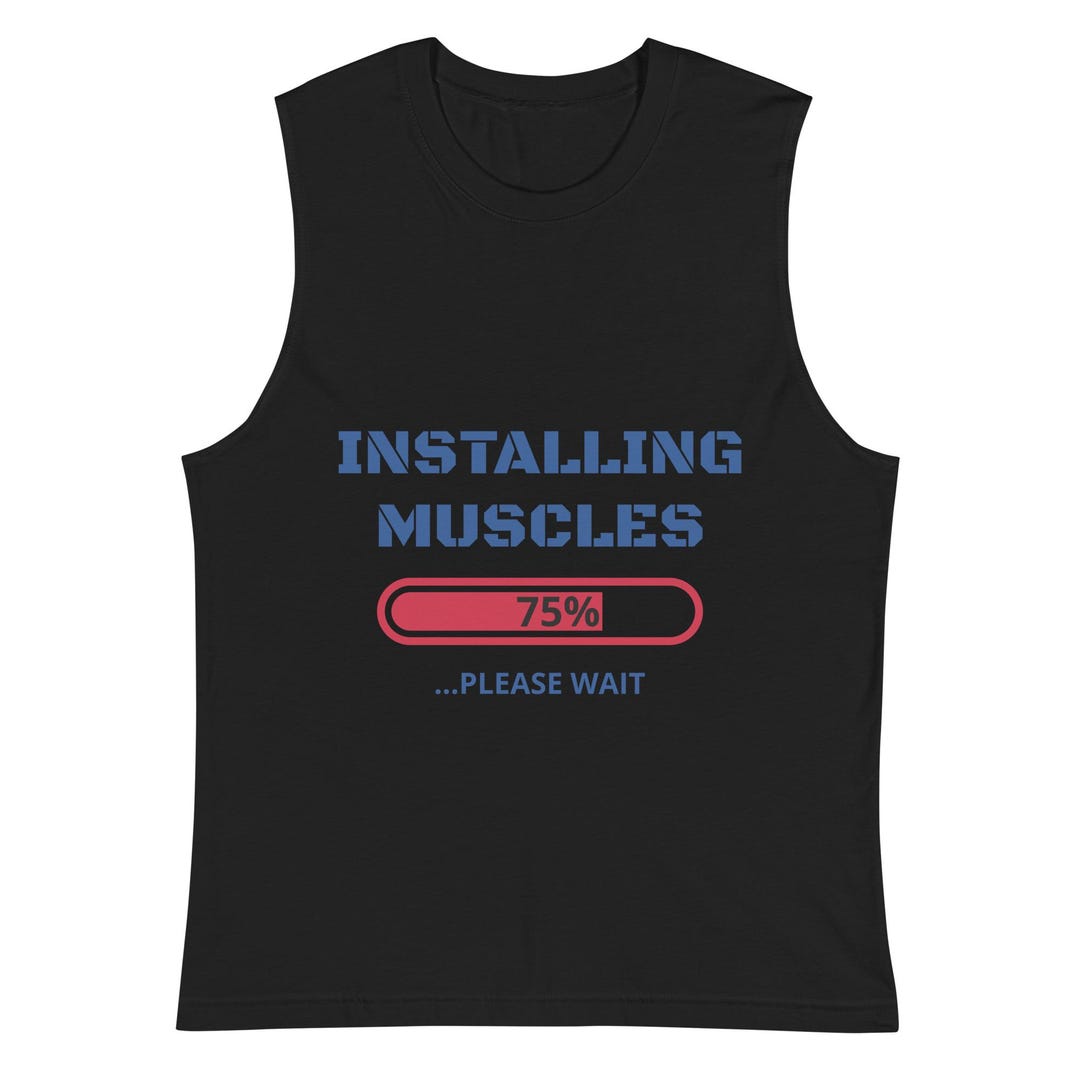 Funny Muscle Shirt - Installing Muscles - Etsy