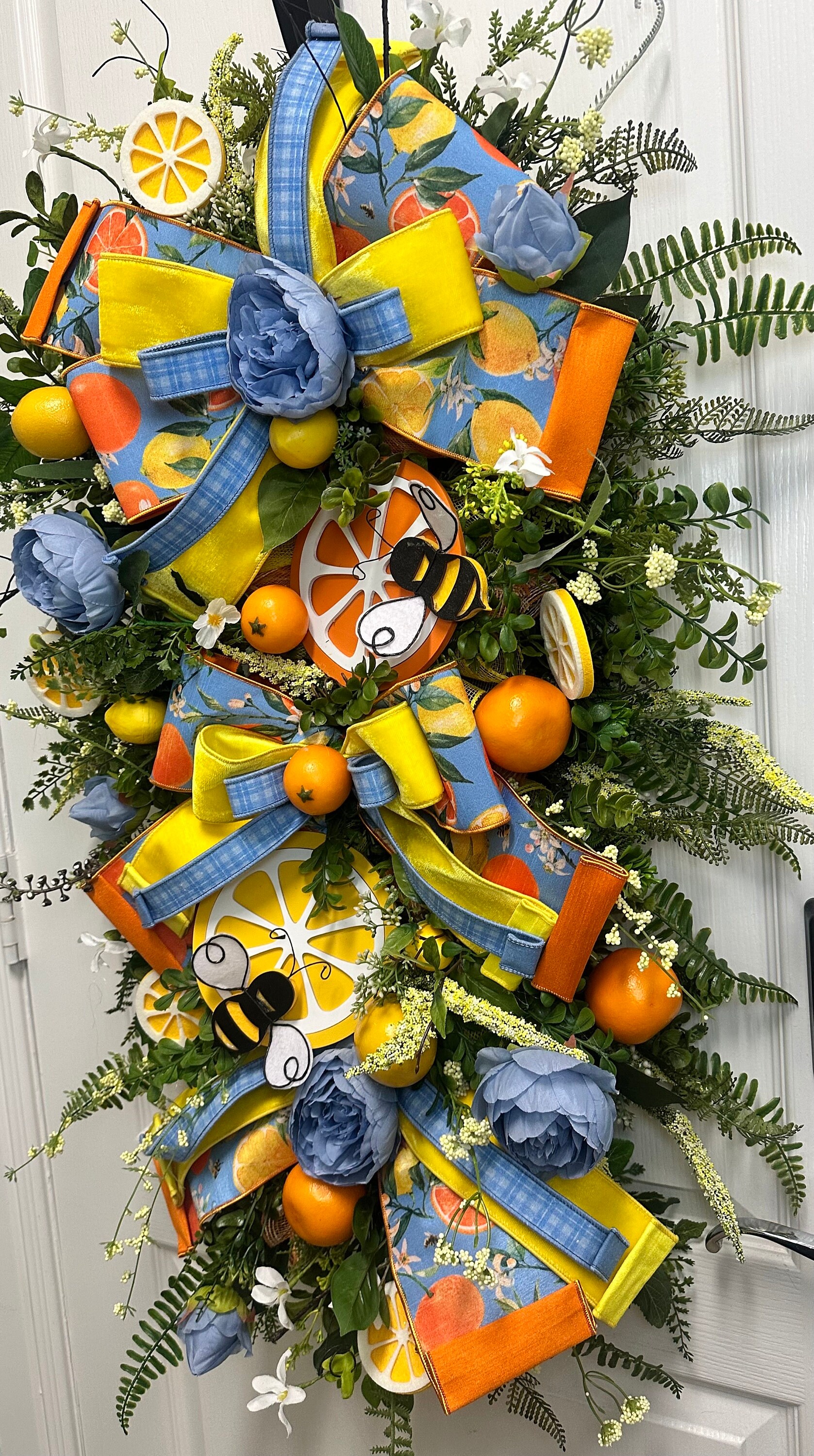 XL Orange and Lemon Swag Lemon Wreath, Citrus Wreath Swag, Spring Swag ...